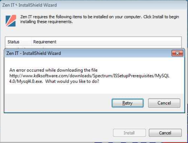Error occurred while downloading the file Error occurred while downloading the file